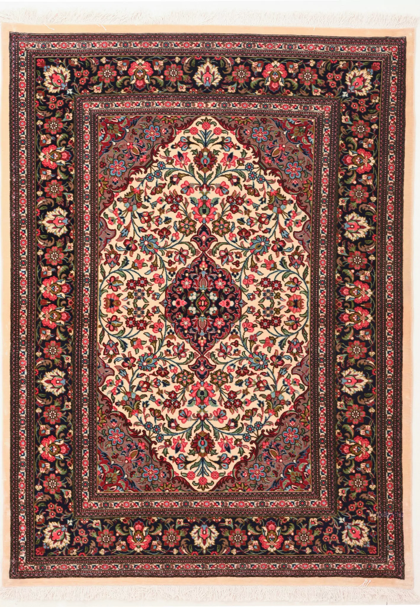 3'6" x 4'10" Qum Authentic Persian Rug | Catalina Rug