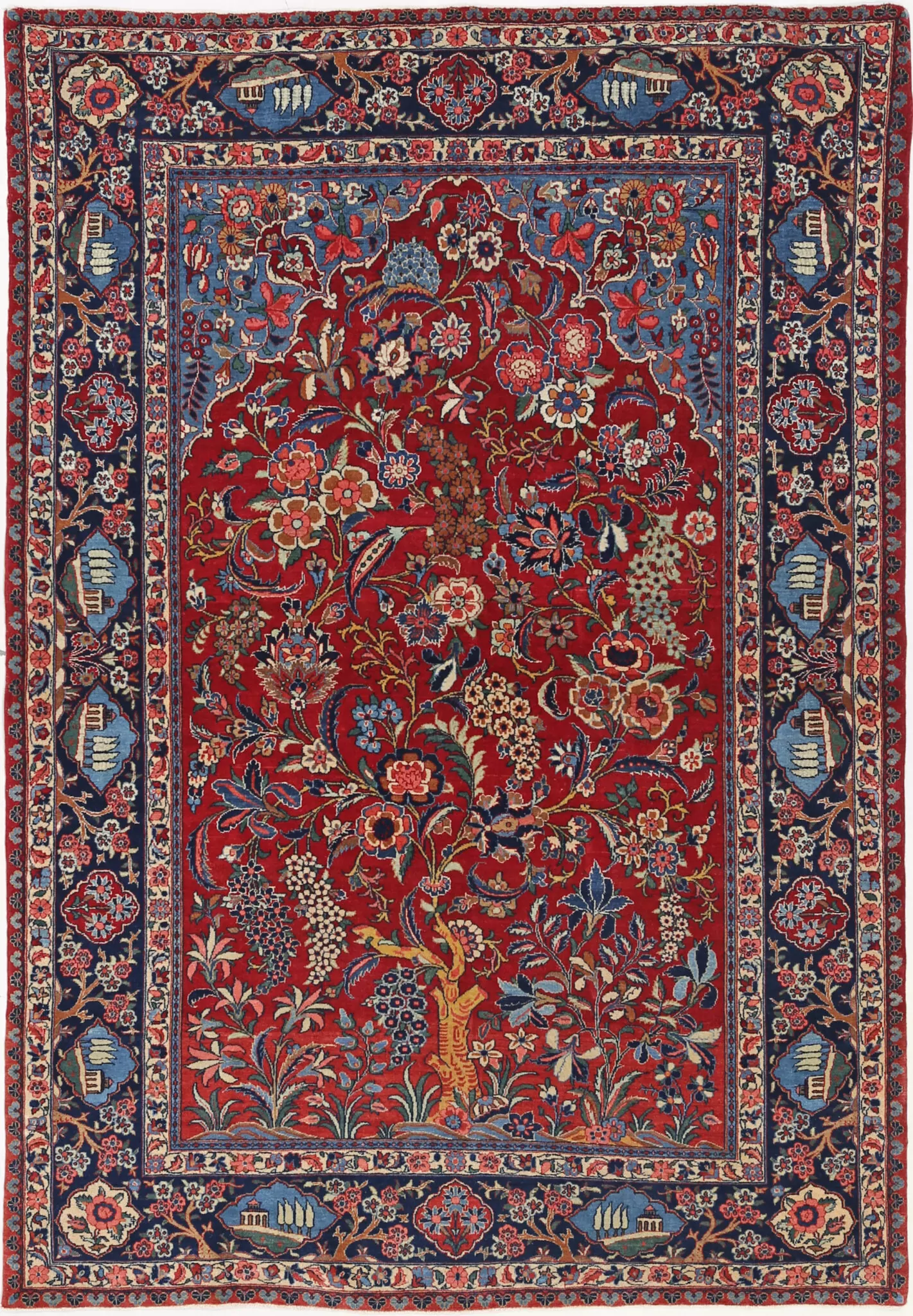 4'7" x 6'8" Kashan Antique Persian Rug | Catalina Rug